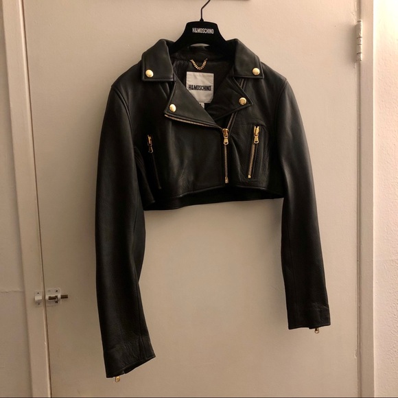 Moschino | Jackets & Coats | Moschino Leather Jacket | Poshmark